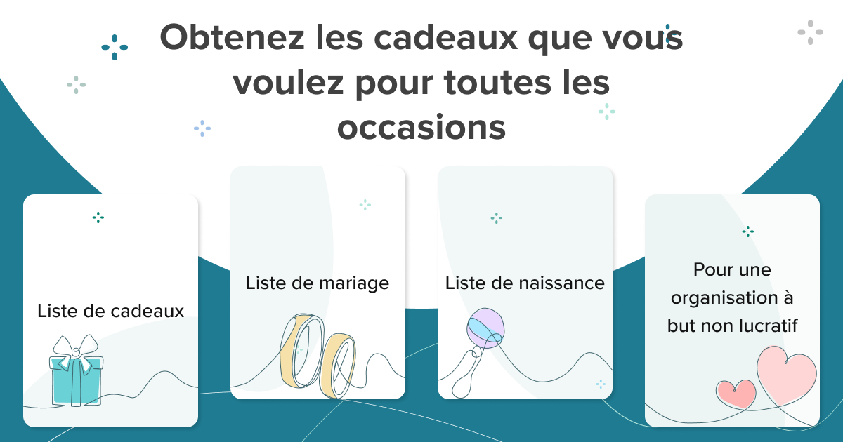 Registre de mariage, liste de naissance et liste de cadeaux ...